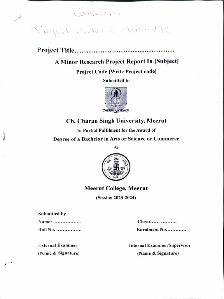 Minor Research Project Guidelines | PDF | Typefaces | Printer (Computing)