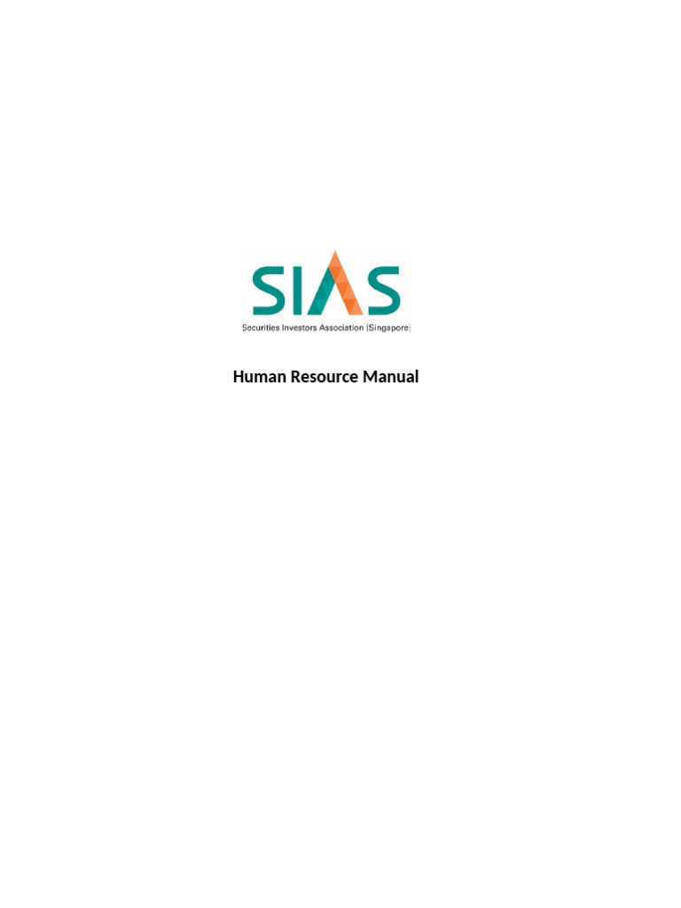 1 - SIAS Human Resource Manual (v2 Draft) | PDF | Workweek And Weekend ...