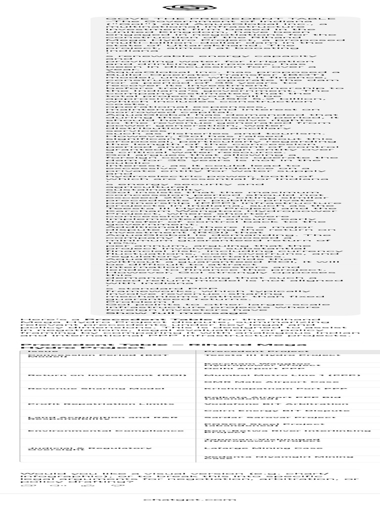 Rihand Hydro Project Dispute | PDF