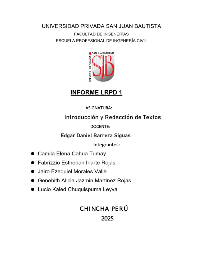 Avance - LRPD 2 Redaccion de Textos | PDF