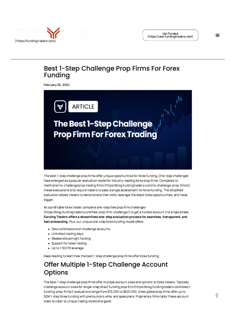 Best One-Step Challenge Prop Firms | PDF | Foreign Exchange Market ...