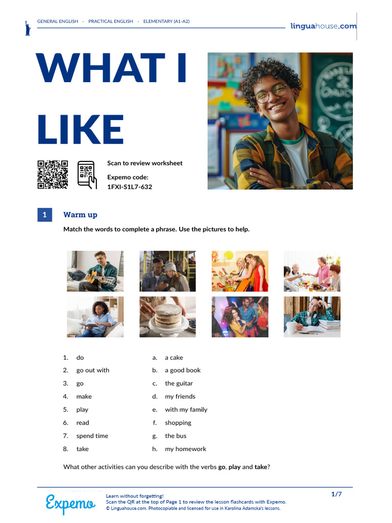 Like, Don't Like, Love, Hate - Worksheet | PDF | Question | Grammar