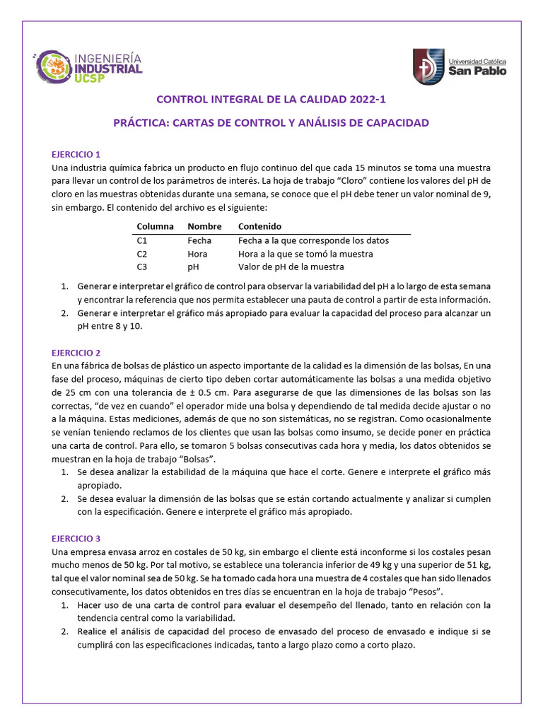 P5. Cartas de Control | PDF