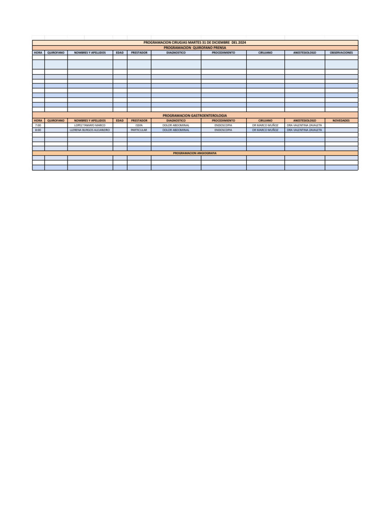 Programacion Diaria Prensa | PDF