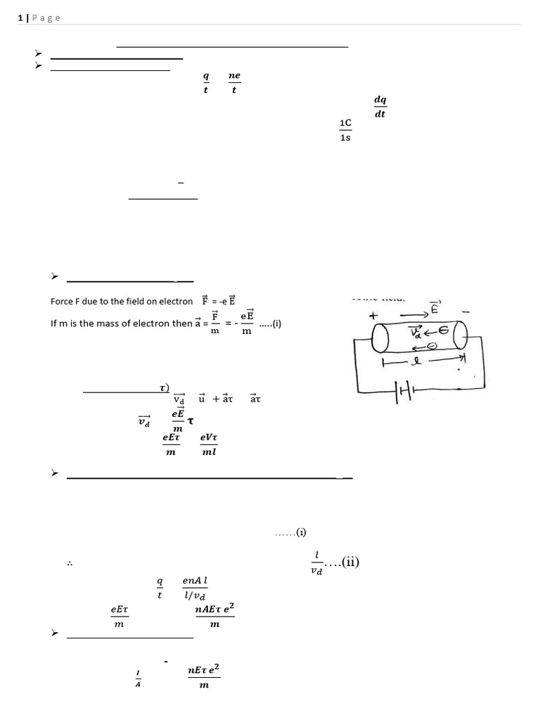 CHAPTER-3 CURRENT ELECTRICITY | PDF | Electrical Resistivity And ...