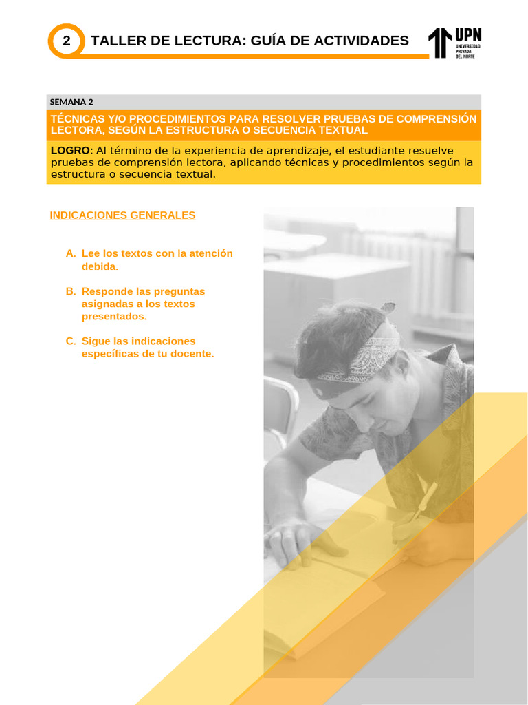 Guía de Actividades de Lectura - Estructura Textual - Semana 2 | PDF ...