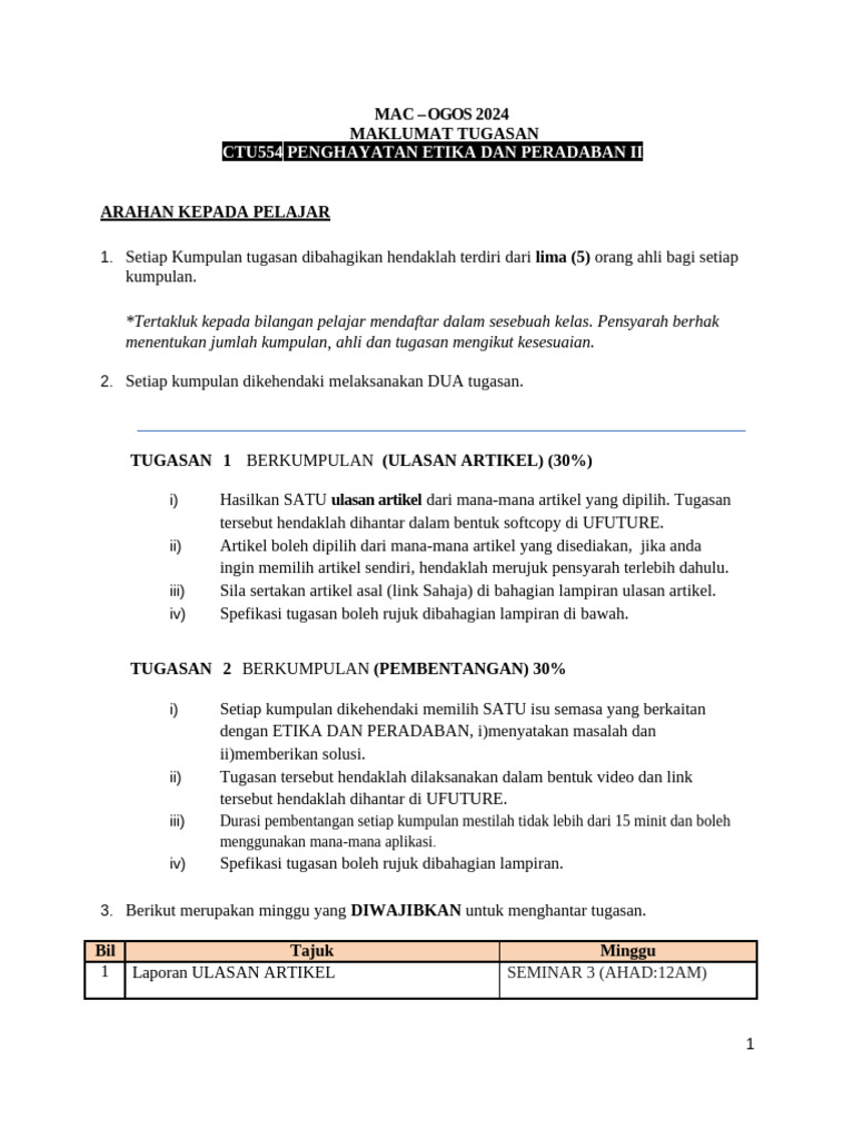 Skema Tugasan CTU554 (1) | PDF
