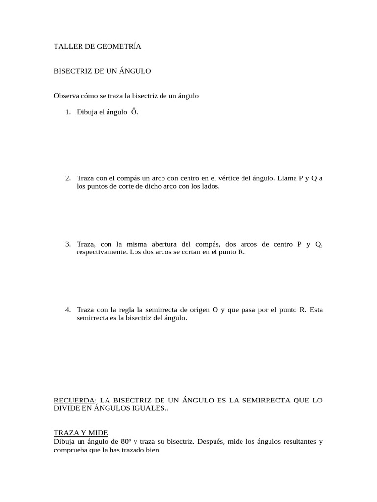 Taller De Geometria 1 Pdf Triángulo Euclides