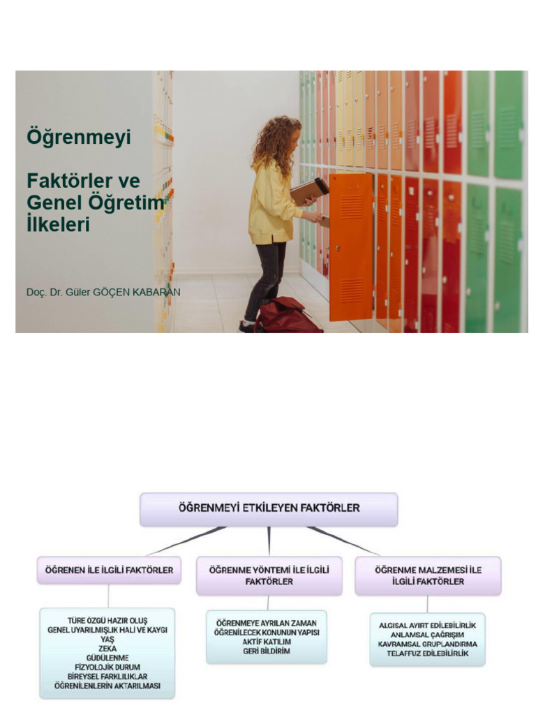 3.hafta Genel Öğretim Ilkeleri | PDF