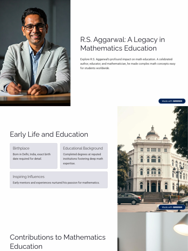 RS-Aggarwal-A-Legacy-in-Mathematics-Education | PDF | Mathematics | Pedagogy