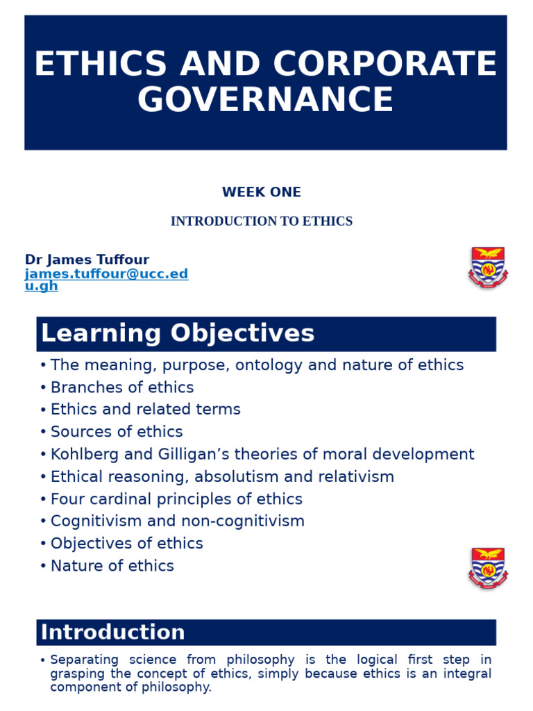 Week 1 - Introduction To Ethics | PDF | Morality | Relativism