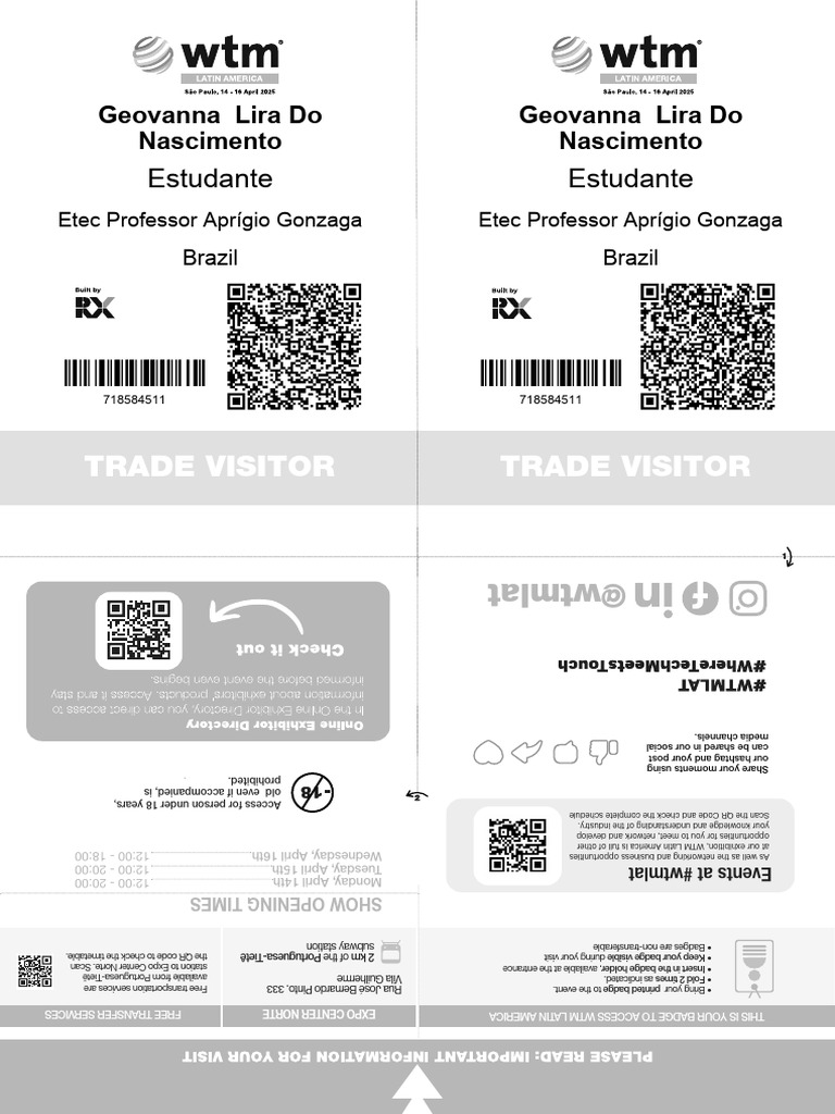 WTM Latin America Ticket ENG | PDF