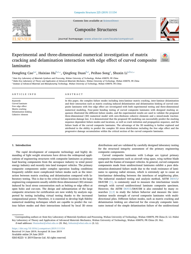 2 - Experimental and Three-Dimensional Numerical Investigation of Matrix | PDF | Fracture ...