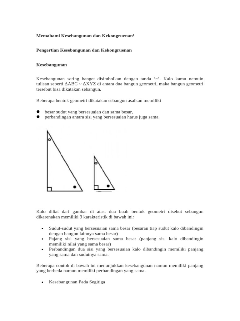 Kesebangunan Dan Kekongruenan | PDF