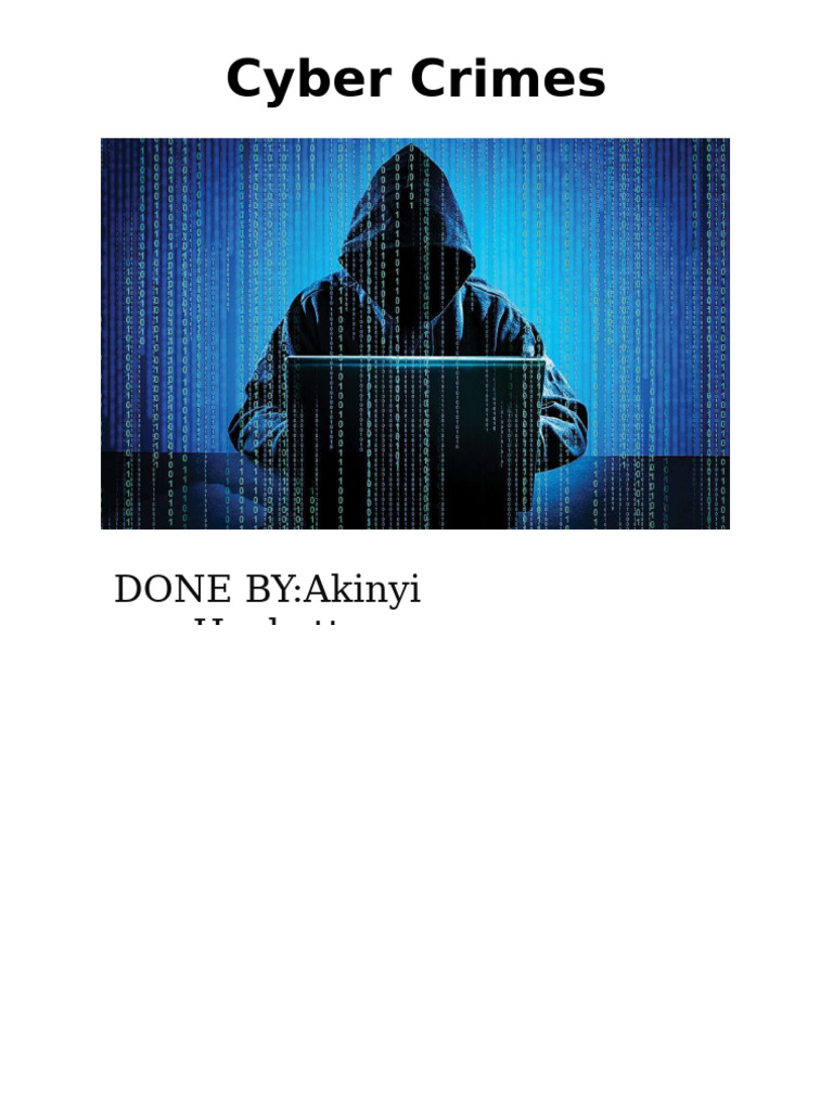 Cyber Crimes Presentation | PDF