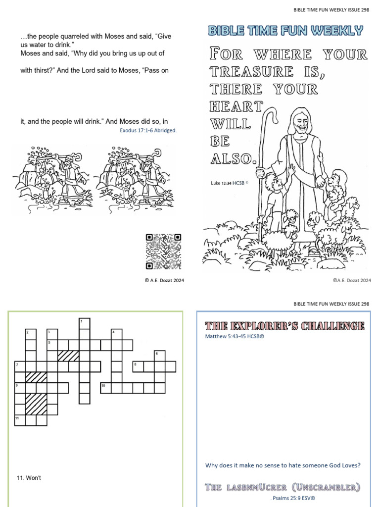 Bible Time Fun Weekly Issue 298 | PDF | Book Of Exodus | Names Of God ...
