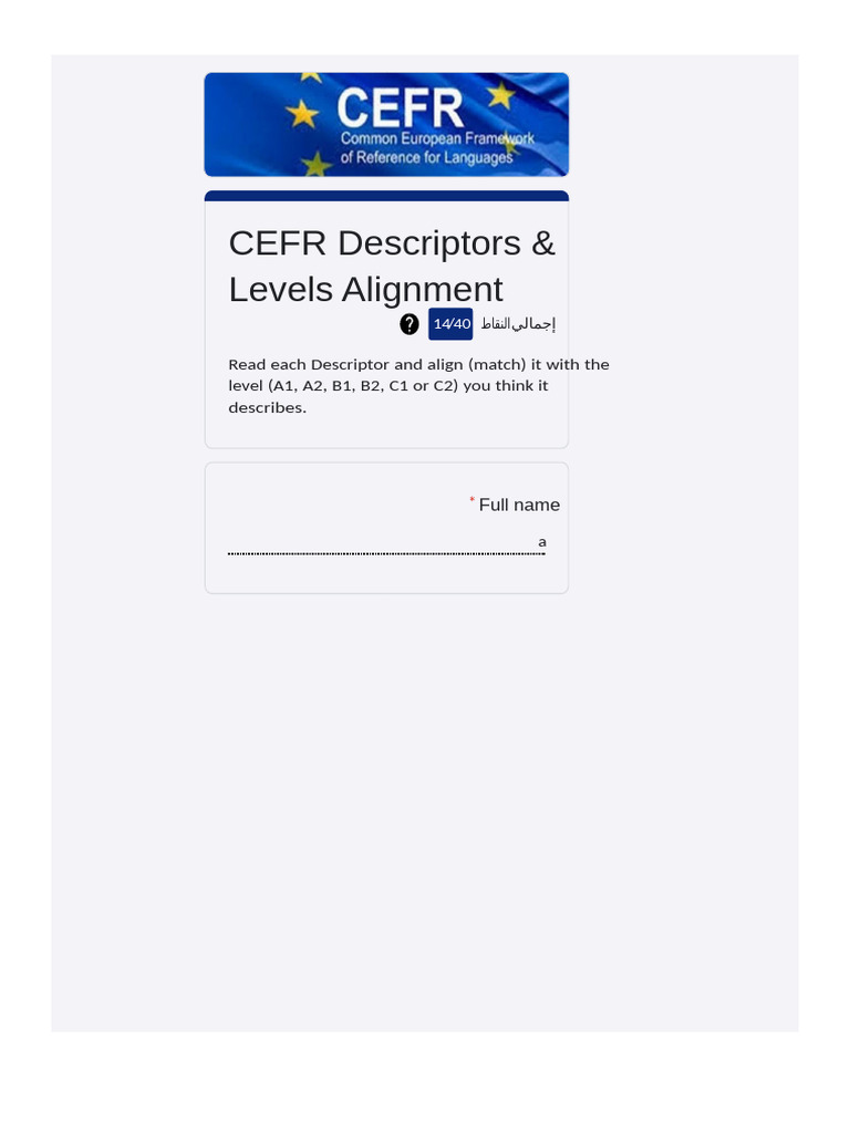CEFR Descriptors & Levels Alignment | PDF | Cognition | Learning