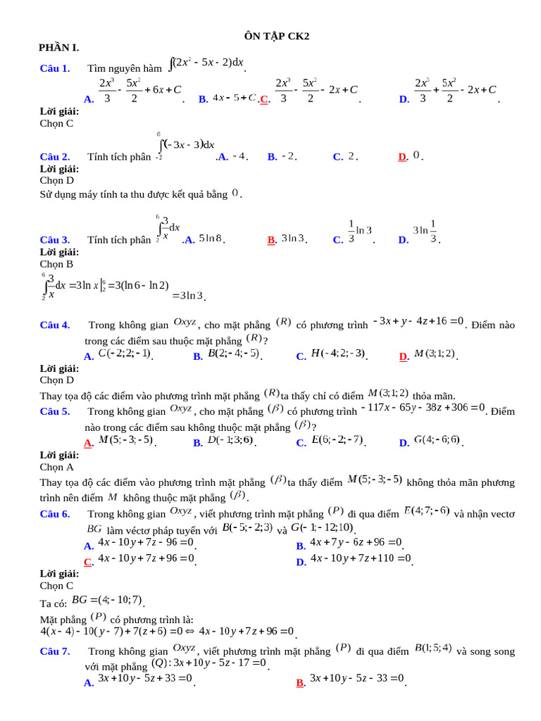 ÔN CK2 ĐỀ 2 GIẢI | PDF