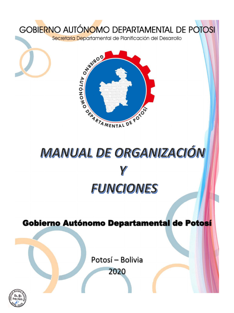Manual de Organización y Funciones | PDF | Planificación | Institución