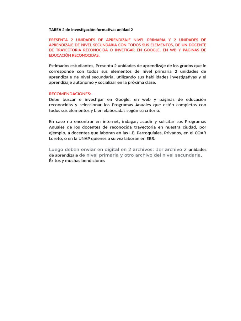 Tarea 2 de Inv. Formativa | PDF
