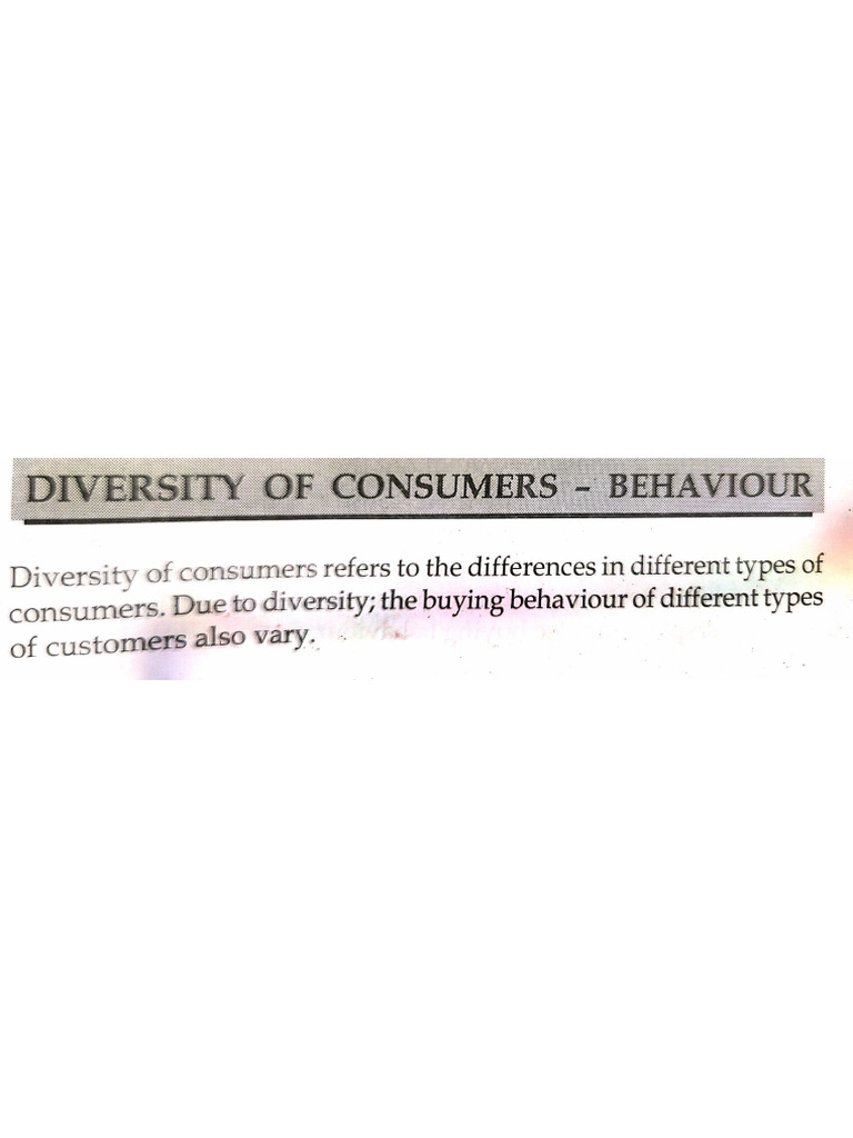 H. Diversity of Consumers.. | PDF