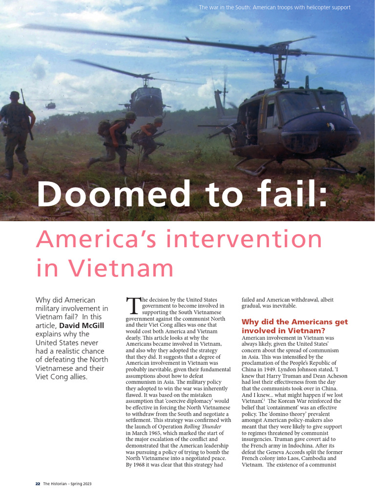US Failures in Vietnam War Explained | PDF | Vietnam War | Viet Cong