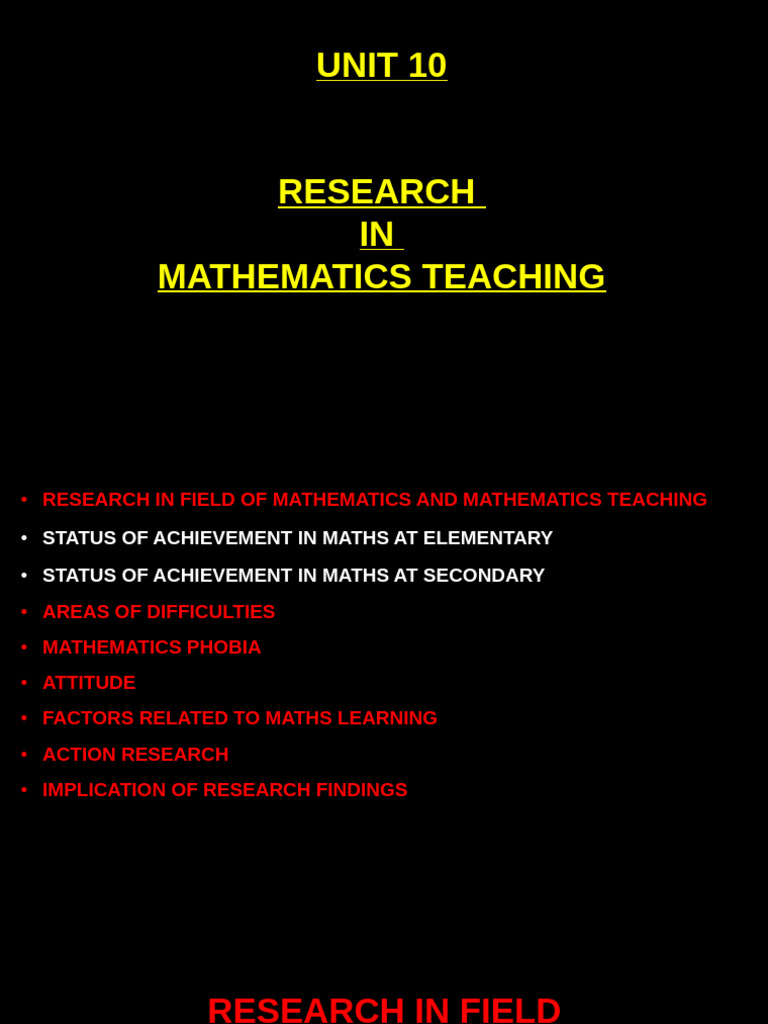 Research in Mathematics Teaching Insights | PDF | Attitude (Psychology ...