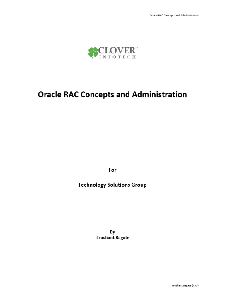 Oracle RAC Concepts & Administration | PDF | Computer Cluster | Cache (Computing)