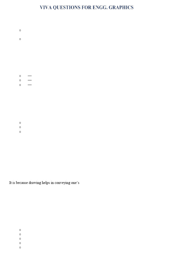 VIVA QUESTIONS FOR ENGG | PDF | Geometry