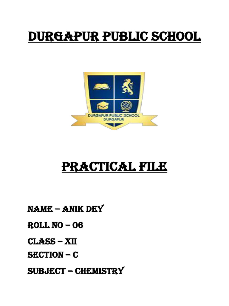 Chemistry Practical File | PDF