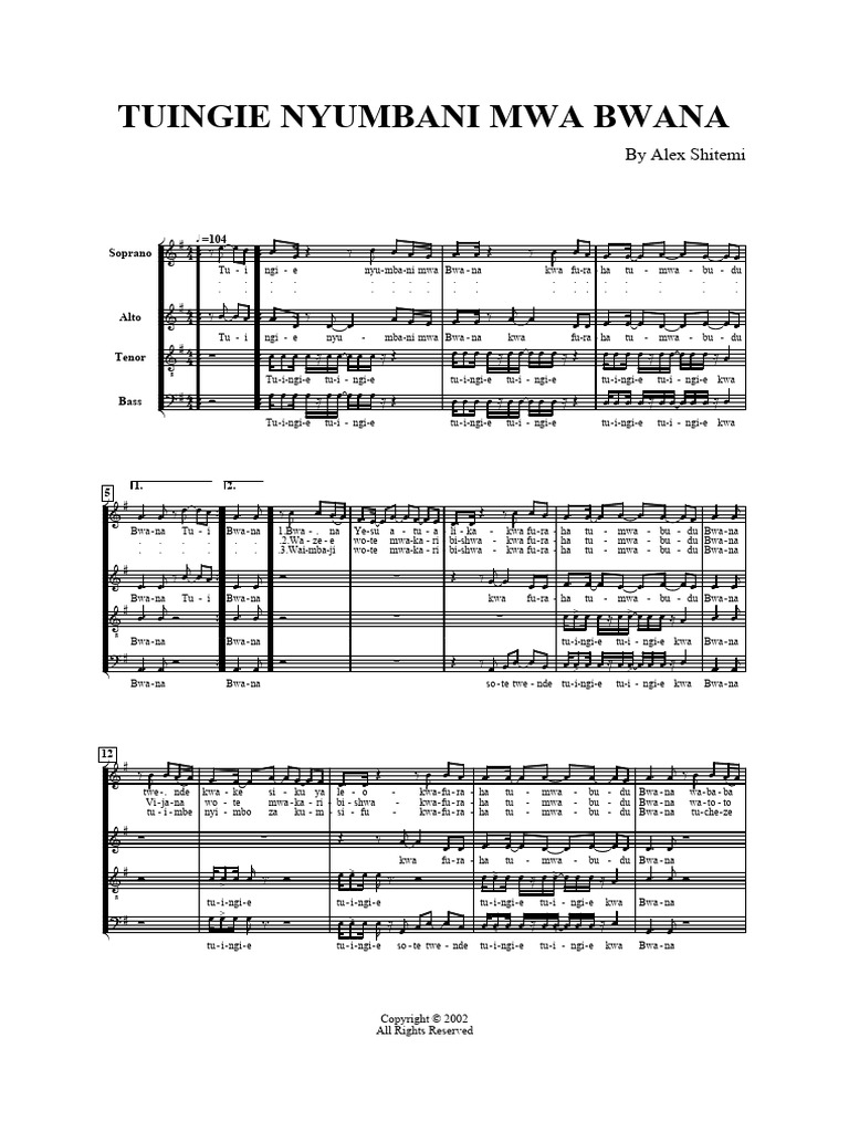 Tuingie Nyumbani Mwa Bwana-2 | PDF