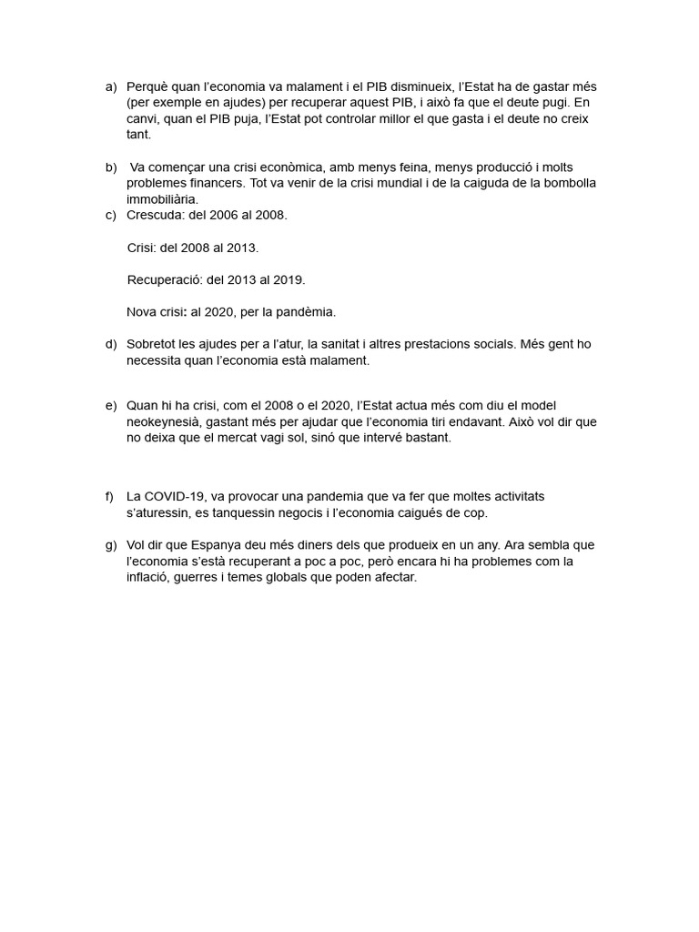 Rodriguez - Guillem P7.4 Les Fases Del Cicle Econòmic | PDF