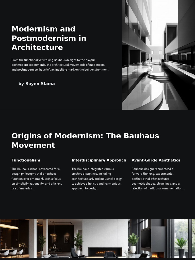 Modernism and Postmodernism in Architecture | PDF | Postmodernism | Modernism