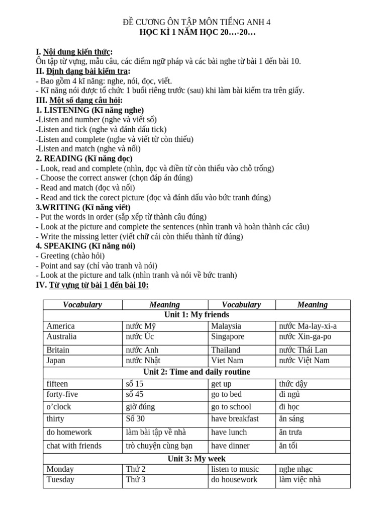 De Kiem Tra Giua HK1 Anh 4 Global | PDF