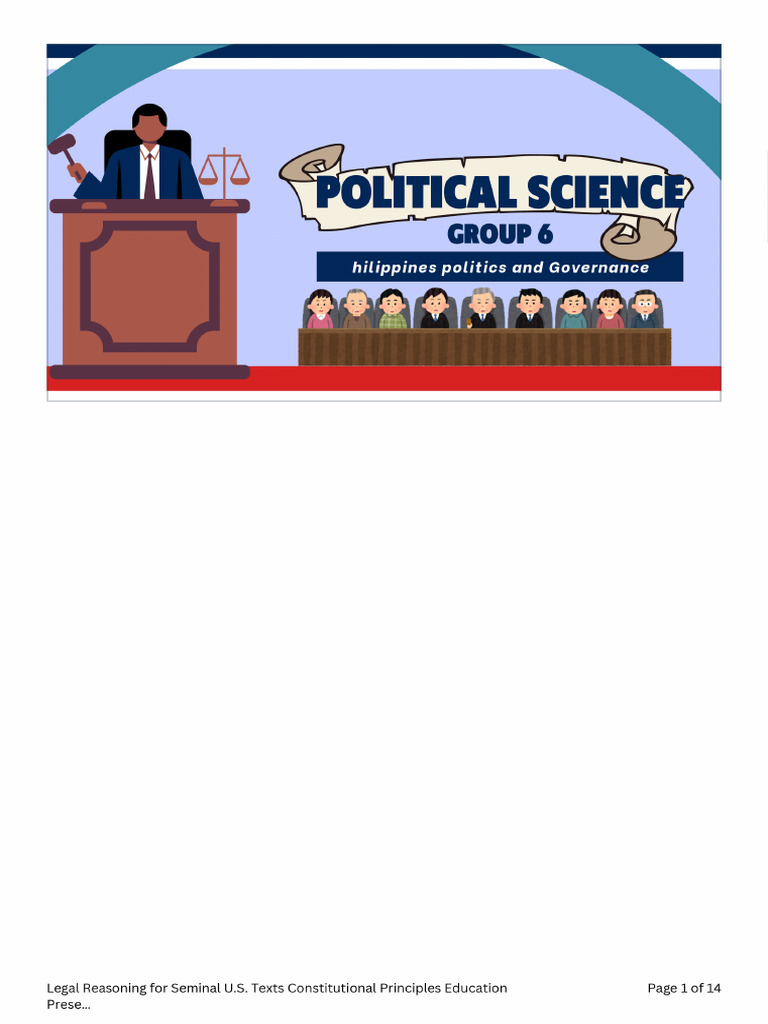 Legal Reasoning Education Presentation in Red and Blue Flat ...