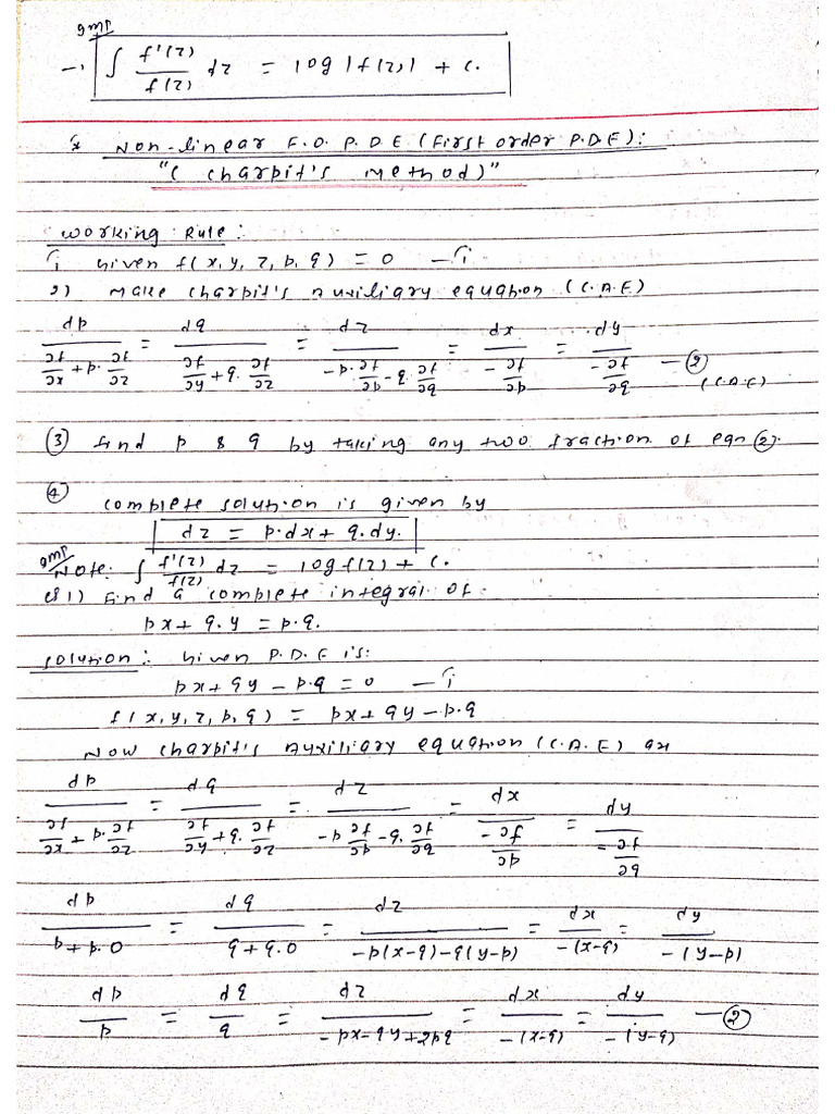 Charpit S Method and Their Special Cases | PDF