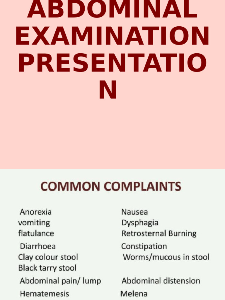 Abdominal Examination | PDF