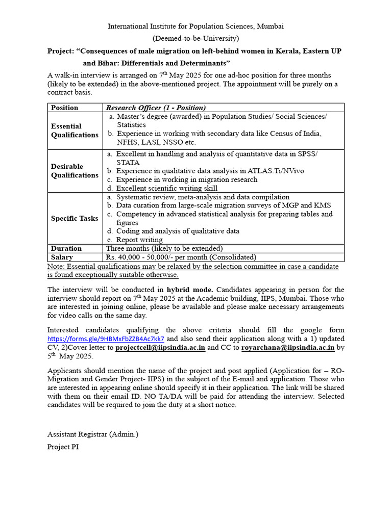 Advertisement - MGP 2025 | PDF | Data | Research Methods