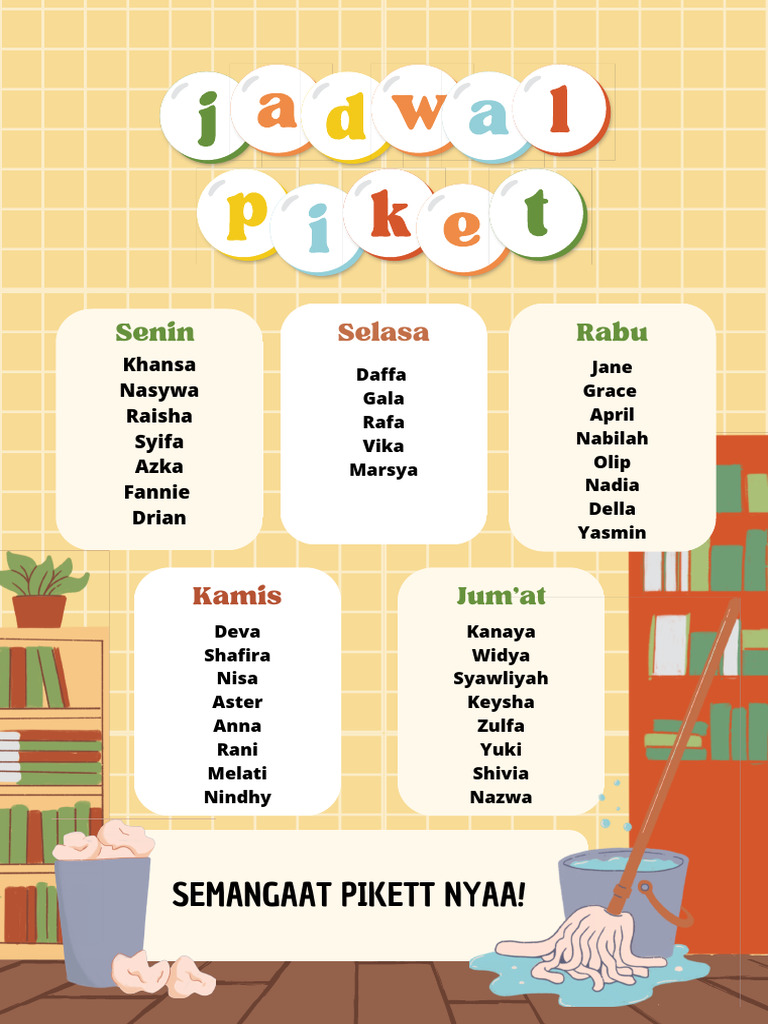 Jadwal Piket Duta Perpus - 20231125 - 110829 - 0000 | PDF