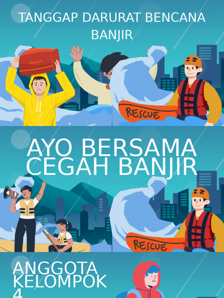 Kelompok 4a Tema Tanggap Darurat Bencana Banjir | PDF