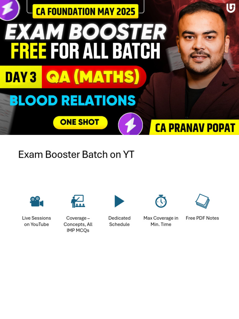 Day 3 Exam Booster Blood Relation | PDF