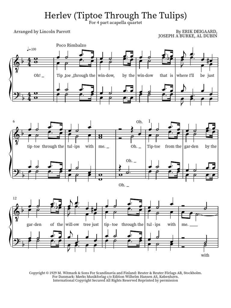 Herlev (Tiptoe Through The Tulips) | PDF