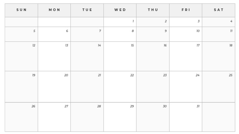 White Grey Minimalist Simple May 2024 Monthly Calendar | PDF