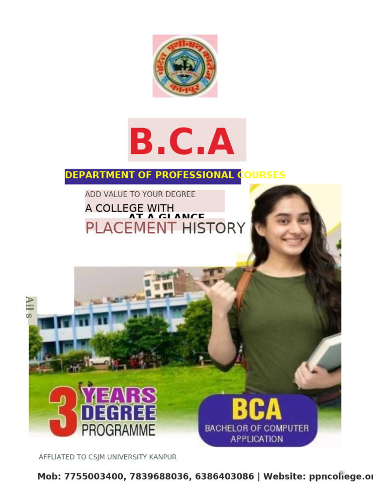 BCA Department Presentation | PDF | Computer Programming | World Wide Web