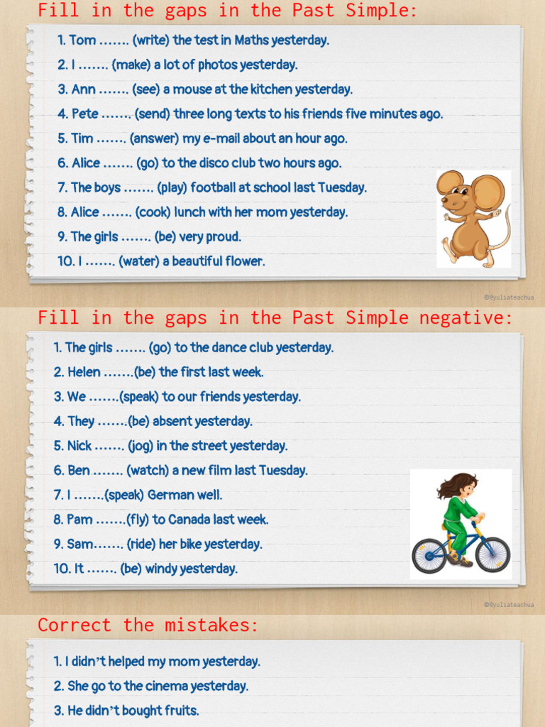 Past Simple Revision | PDF