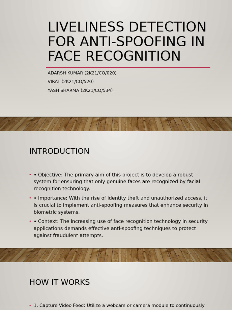 Liveliness Detection For Anti-Spoofing | PDF | Accuracy And Precision ...