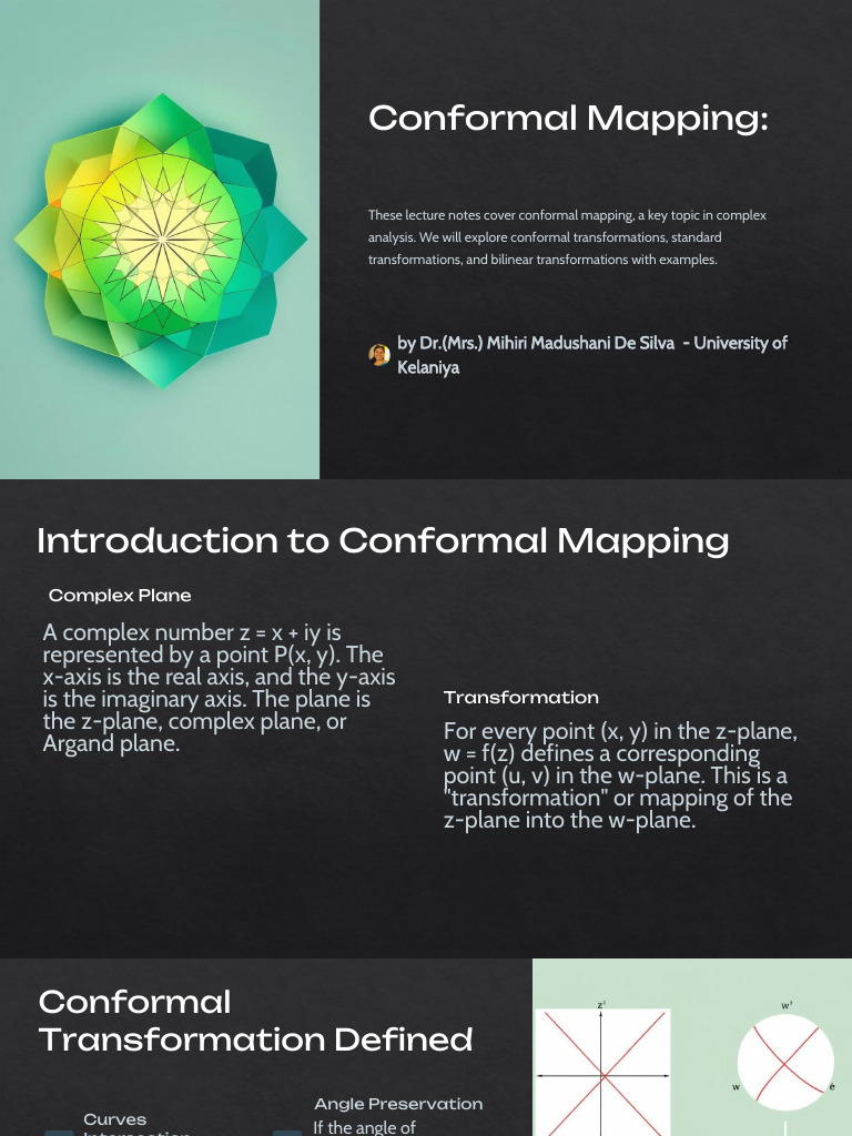 Conformal Mapping Lecture Notes | PDF | Coordinate System | Cartesian ...