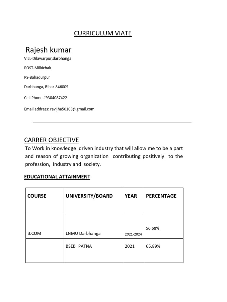 Rajesh Resume | PDF