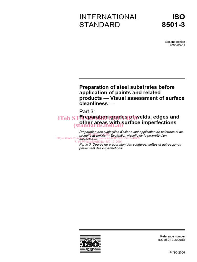 Iso 8501 3 2006 | PDF | International Organization For Standardization | Materials