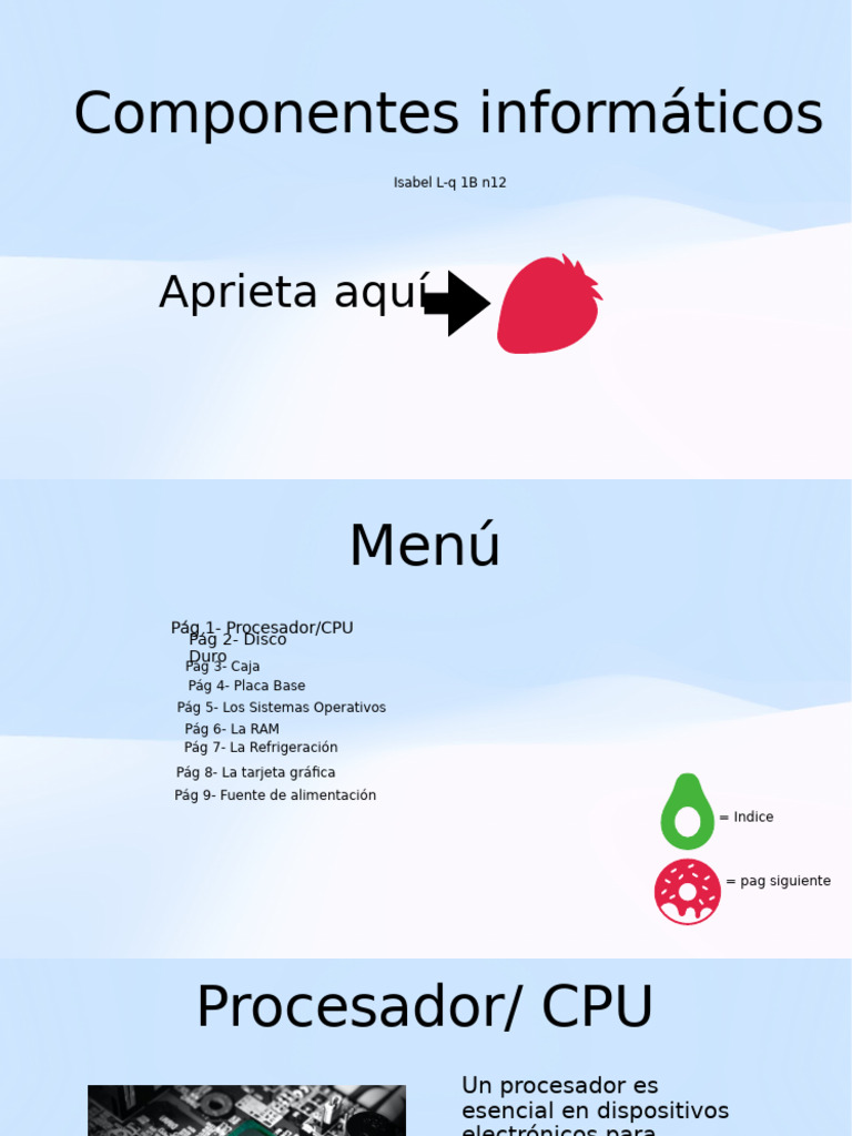 Presentacion | PDF | Hardware de la computadora | Microprocesador